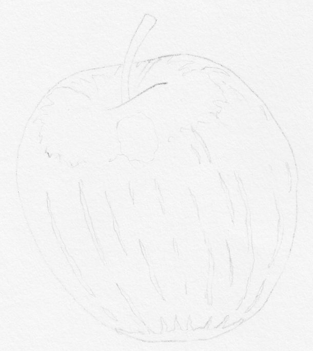 How to Draw a Juicy Apple using Coloured Pencil
